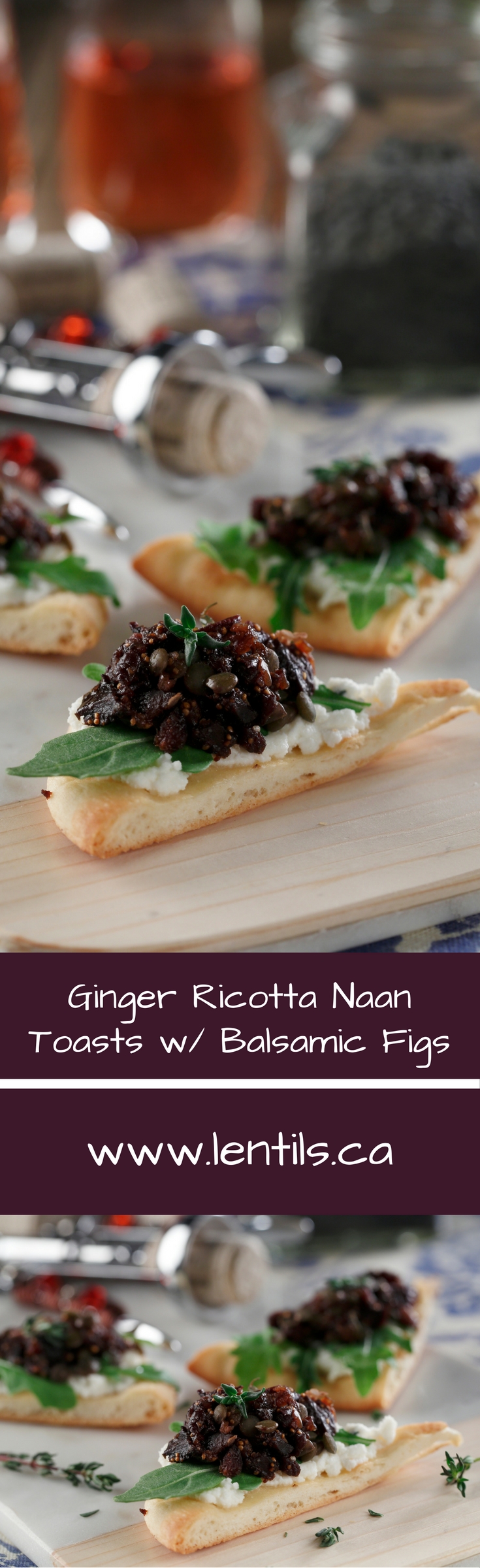 Ginger Ricotta Naan Toasts with Balsamic Figs & Lentils – Lentils.org
