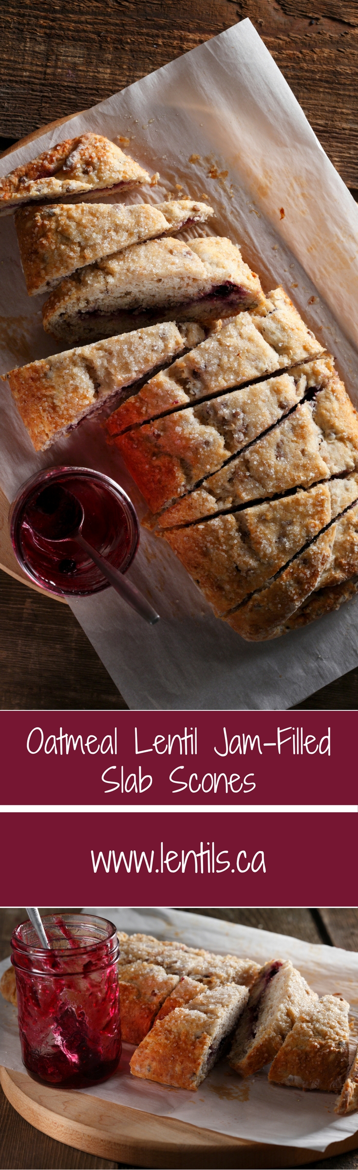 Oatmeal-Lentil Jam-Filled Slab Scones – Lentils.org
