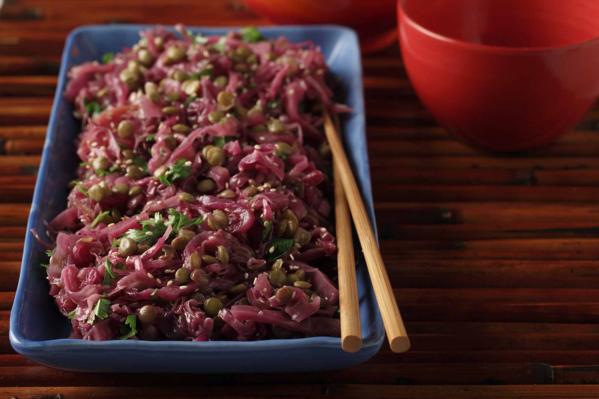 Braised Red Cabbage with Lentils & Toasted Sesame – Lentils.org