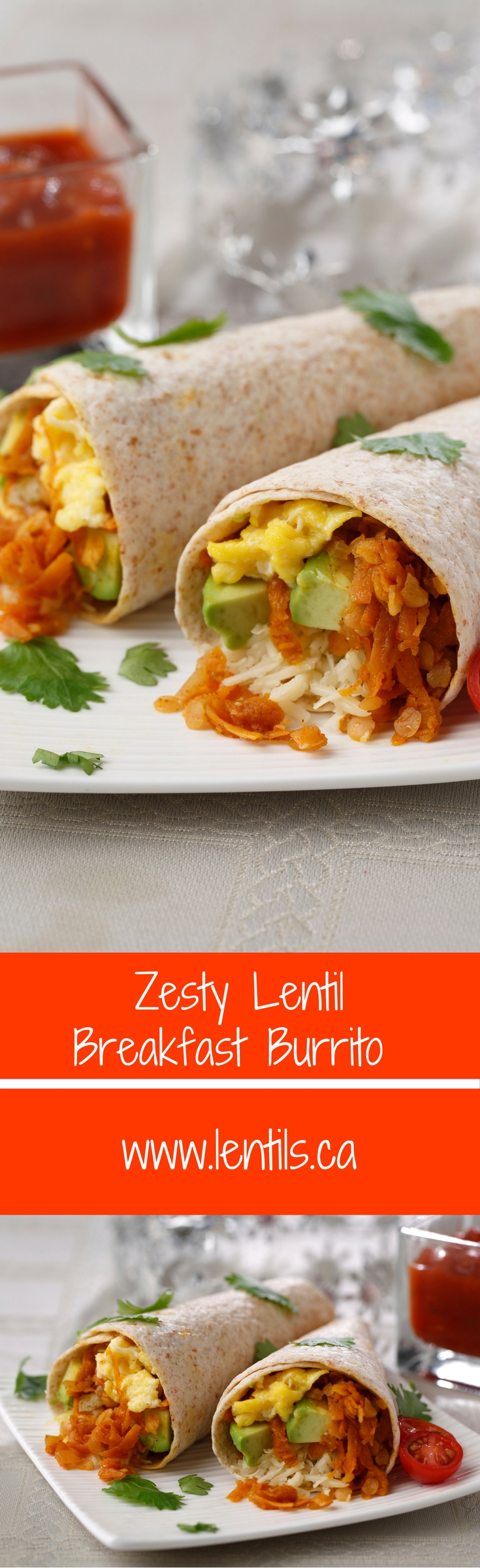 Zesty Lentil Breakfast Burrito – Lentils.org