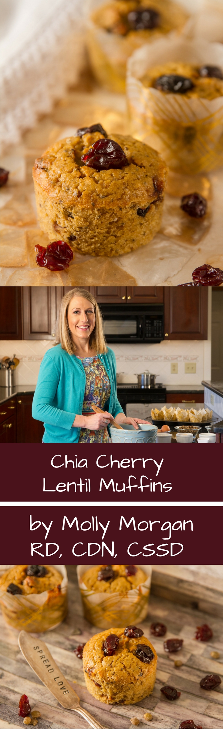Chia Cherry Lentil Muffins – Lentils.org