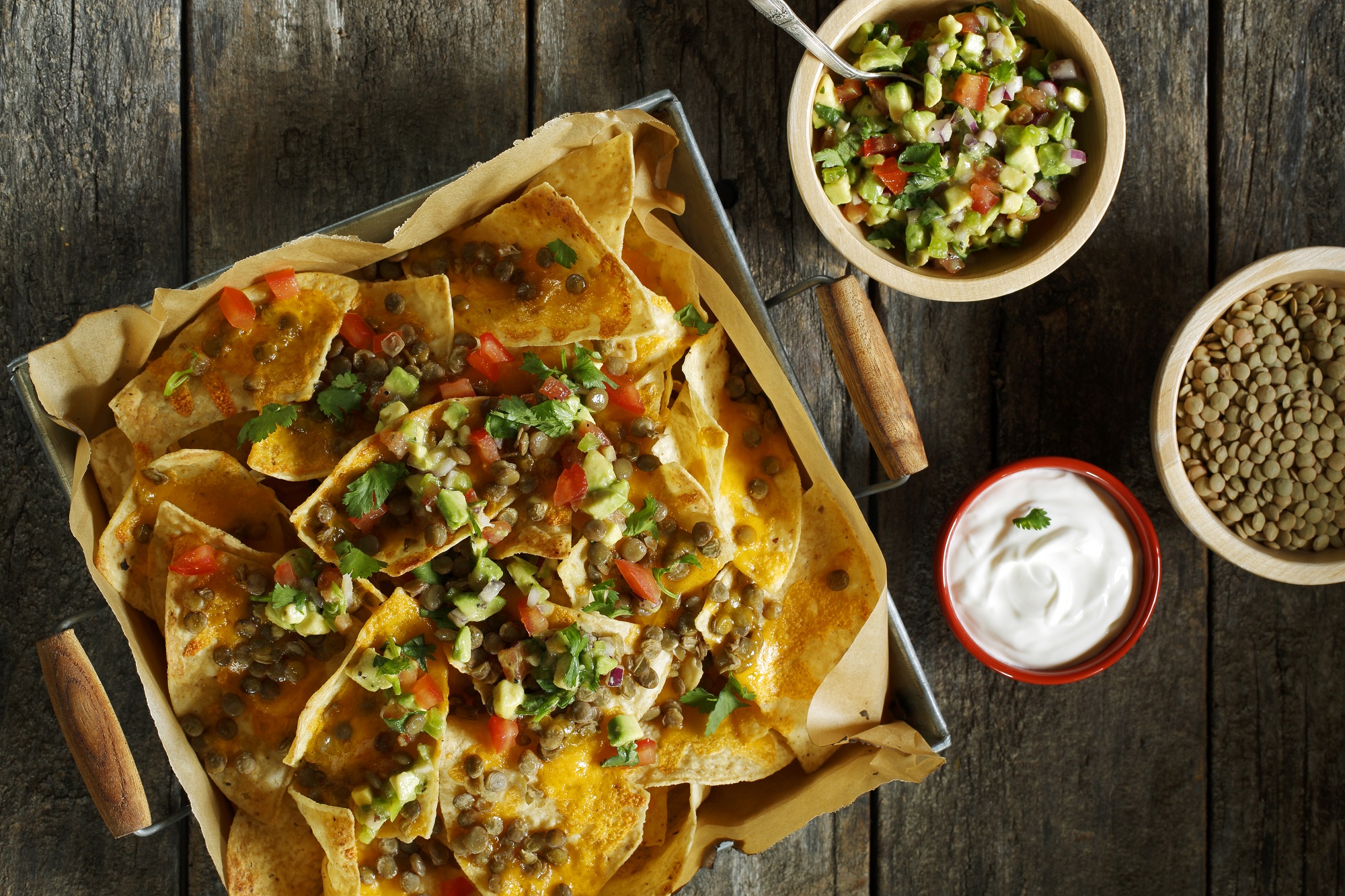 Lentil Nachos with Avocado Salsa – Lentils.org