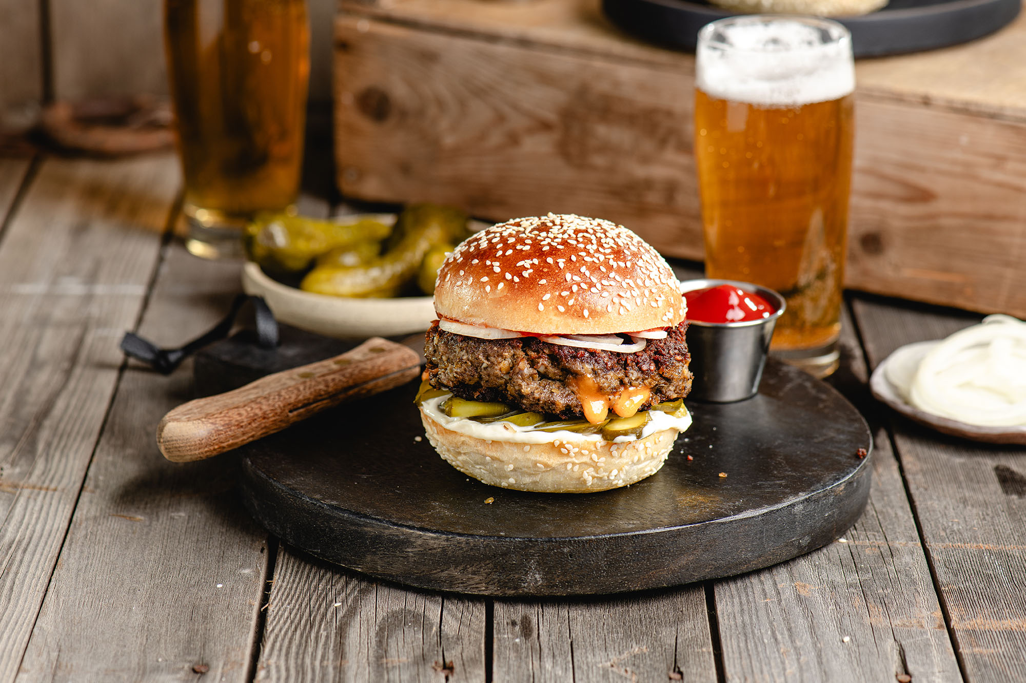 Juicy Lucy Burger – Lentils.org