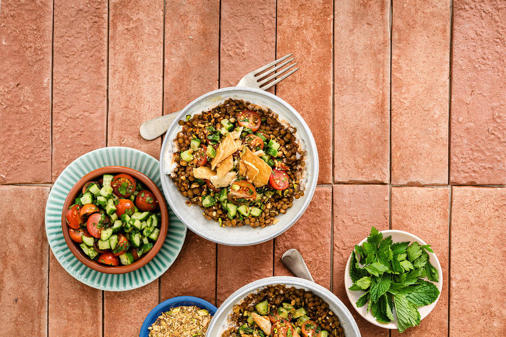Lentil Power Bowl with Garlic Yogurt & Herb Crunch – Lentils.org